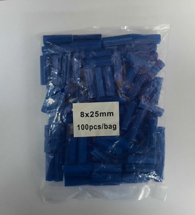 WALL PLUG BLUE 8 X 25MM 100PCS/BAG - A. Ally & Sons