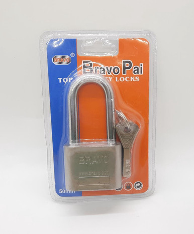 PADLOCK BRAVO PAI 50MM LONG SHACKLE TL-50 - A. Ally & Sons
