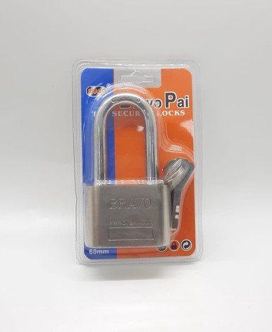 PADLOCK BRAVO PAI 60MM LONG SHACKLE TL-60 - A. Ally & Sons