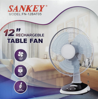 FAN 12" SANKEY RECHARGEABLE FN-12BAT05 - A. Ally & Sons