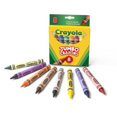 CRAYON CRAYOLA 8PCS PACK JUMBO EASY TO HOLD - A. Ally & Sons