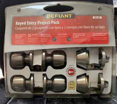LOCK KNOB DEFIANT 4PCS COMBO 492-487 SS - A. Ally & Sons