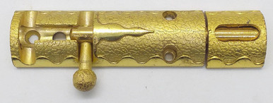 TOWER BOLT 3" GOLD ROUND DESIGN - A. Ally & Sons