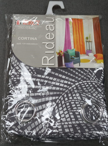 CURTAIN C-78 GRAY 55X102" 140X260CM IERCY CORTINA - A. Ally & Sons