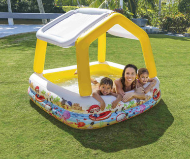 POOL INTEX 57470NP 62" X 62" X 48" WITH SUN SHADE - A. Ally & Sons