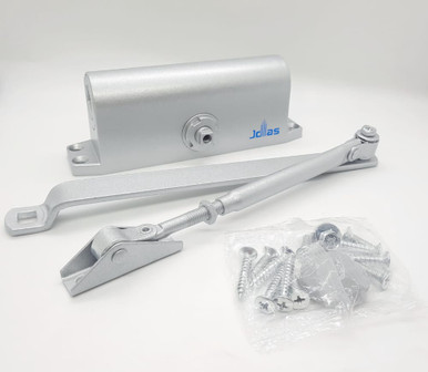 DOOR CLOSERS SMALL SILVER IN BROWN BOX - A. Ally & Sons