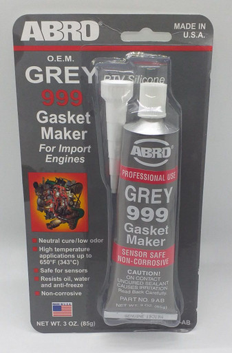 SILICONE ABRO 3 OZ GREY 999 GASKET MAKER - A. Ally & Sons