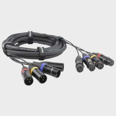 STAGE CABLE SNAKE IBKE-C4XLRMF-25 25' LEAD 4 XLR MALE TO 4 XLR FEMALE ...