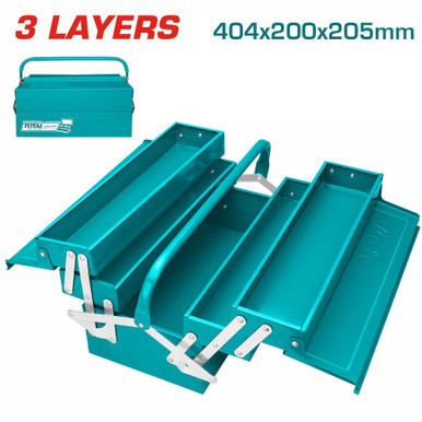TOOL BOX TOTAL THT10702 3 LAYERS METAL 404 X 200 X 205mm - A. Ally & Sons
