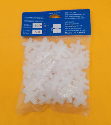 TILE SPACERS 5MM PLASTIC 100PCS BLUE PACK - A. Ally & Sons
