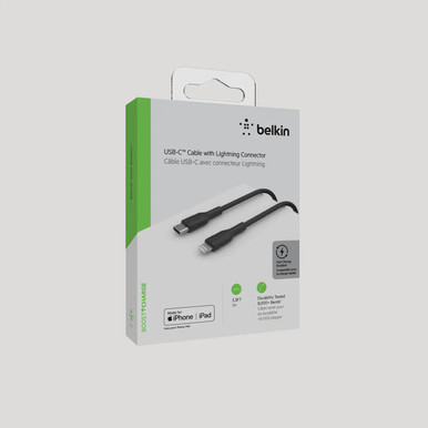 CABLE LIGHTING - USB-C BELKIN CAA003 TYPE-C BOOST CHARGE 3.3' 30W BLACK ...