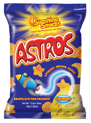 SUNSHINE SNACKS ASTROS CHEDDAR 15g 0.53oz - A. Ally & Sons