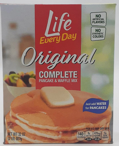 LIFE EVERY DAY ORIGINAL COMPLETE PANCAKE & WAFFLE MIX 32oz 907g - A ...