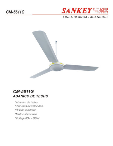 FAN CEILING 56" SANKEY CM-5611G - A. Ally & Sons