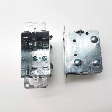 BASE METAL 1 GANG DEVICE BOX 1104-L 2 1/2" DEEP W/EARS - A. Ally & Sons