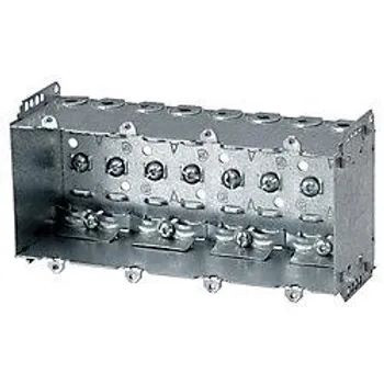 BASE METAL 4 GANG DEVICE BOX 7 1/2" X 3" 1024 2104-LLE-4 - A. Ally & Sons