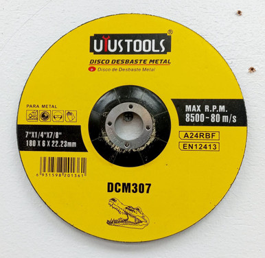 DISC 7" X 1/4" X 7/8" METAL GRINDING UYUSTOOLS DCM307 - A. Ally & Sons