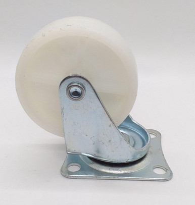 WHEEL COASTER 3" WHITE SWIVEL - A. Ally & Sons
