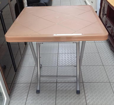 PLASTIC TABLE FOLDING 80X80 TEAK MADE IN TURKIYE - A. Ally & Sons