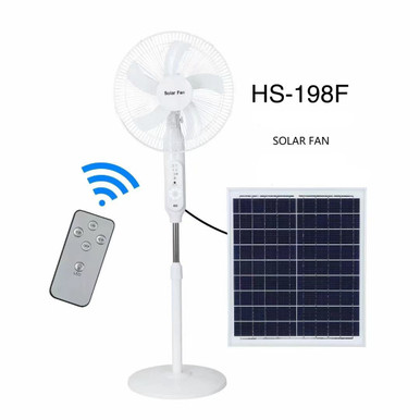 FAN 16" HS-198F SOLAR RECHARGEABLE FLOOR AC/DC SUPERTRONICS - A. Ally ...
