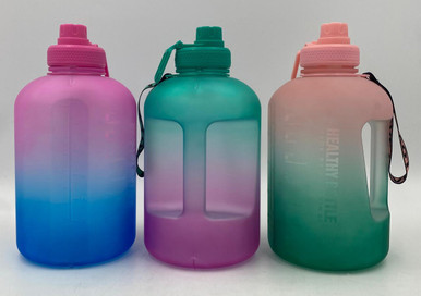 WATER BOTTLE YT-9915 TWO TONE PLASTIC 2200ML 15 X 28.5CM EXTRA LARGE ...
