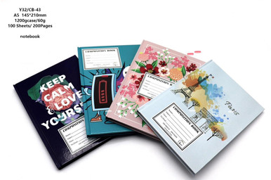 STATIONERY EXERCISE BOOK 100 SHEETS 200 PAGES 14.5CM X 21CM COMPOSITION ...