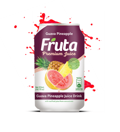 FRUTA PREMIUM JUICE GUAVA PINEAPPLE CAN 10.7fl oz 315ml - A. Ally & Sons