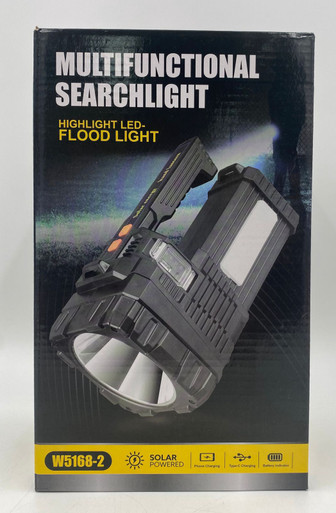 TORCH LIGHT LED W5168-2 RECHARGEABLE SOLAR MULTIFUNCTIONAL SEARCHLIGHT ...