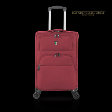 LUGGAGE SUITCASE TUCCI Italy LARGE 30" VOLO T0360-30IN-RED FABRIC 4 ...