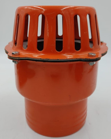 WATER PUMP FOOT VALVE 6" METAL ORANGE STRAINER - A. Ally & Sons