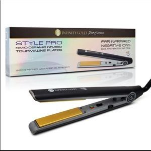 HAIR STRAIGHTEN IRON INFINITY GOLD PRO IG1-BLACK - A. Ally & Sons