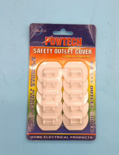 SAFETY OUTLET COVER POWTECH 10PCS - A. Ally & Sons
