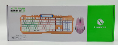 COMPUTER KEYBOARD & MOUSE COMBO METAL STORM T21 LIMEME LIGHTED - A ...