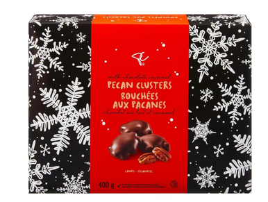 PRESIDENT CHOICE PC PECAN CLUSTERS BOUCHEES AUX PACANES MILK CHOCOLATE ...