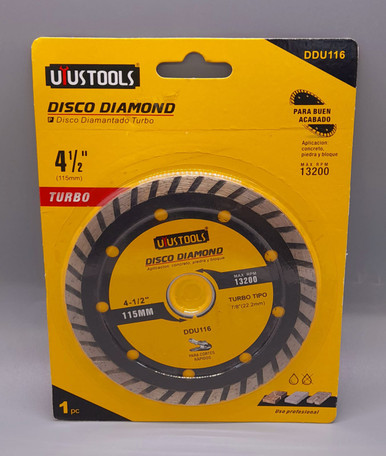 DISC 4 1/2" X 7/8" WET UYUSTOOLS DDU116 - A. Ally & Sons