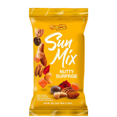 SUNSHINE SNACKS SUN MIX NUTTY SURPRISE 1.94oz 55g - A. Ally & Sons