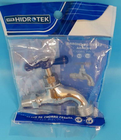 BIB CORK 1/2" HIDROTEK CHROME HEAVY SY-527 - A. Ally & Sons