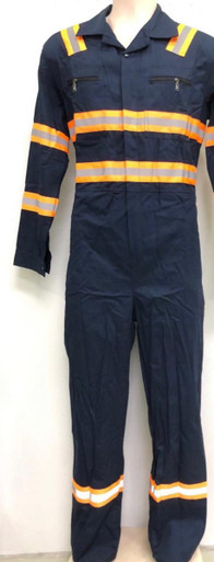 WORK OVERALL BLUE LONG SLEEVE DOUBLE REFLECTIVE 1014-9 - A. Ally & Sons
