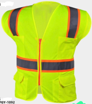 SAFETY VEST YELLOW REFLECTIVE FGY-1092 / XXL / XL - A. Ally & Sons