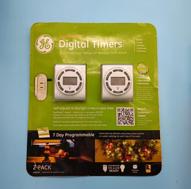 DIGITAL TIMER 2PCS PACK GE 15440 SUNSMART - A. Ally & Sons