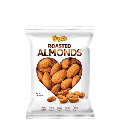 SUNSHINE SNACKS ROASTED ALMONDS 37g 1.3oz - A. Ally & Sons