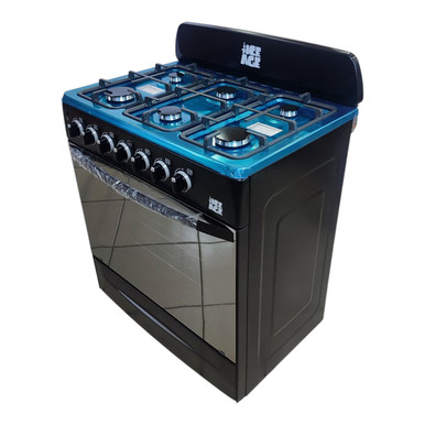 STOVE 6 BURNER ICE AGE IC30 BLACK - A. Ally & Sons