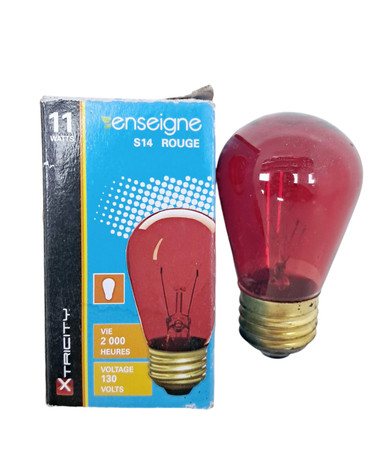 BULB XTRICITY S14 RED 11W 120V 1-63057 - A. Ally & Sons