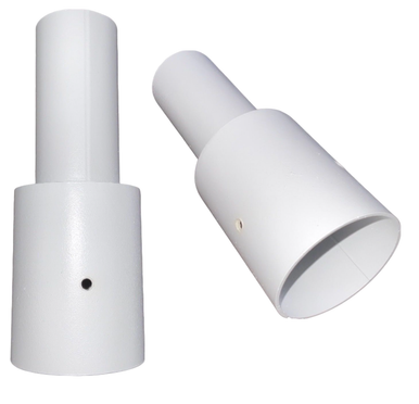SOLAR LIGHT POLE ADAPTOR ONLY WHITE CONVERSION 50MM X 60MM SOLD EACH ...
