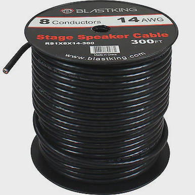 STAGE CABLE 8 WIRE 14G I-RS1X8X14-300 8C BLACK BLASTKING ROLL - A. Ally ...