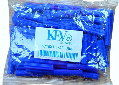 WALL PLUG BLUE 1 1/2" X 5/16" KEV PACK - A. Ally & Sons