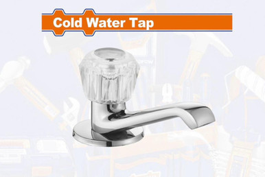 PILLAR TAP 1/2" NICKLE GLASS KNOB WADFOW WZD2503 - A. Ally & Sons