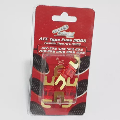FUSE AUTO AFC-50A GOLD FLAT MINI ANL AUDIO PIPE 5PCS PACK - A. Ally & Sons
