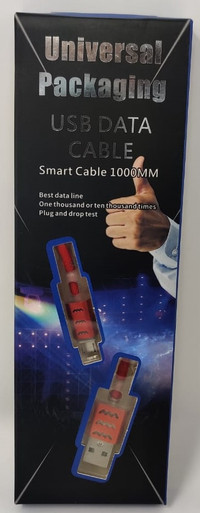 USB CABLE MICRO UNIVERSAL PACKAGING SAFE SMART 1000MM - A. Ally & Sons