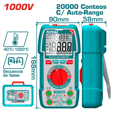 MULTIMETER TOTAL TMT5410003 DIGITAL 1000V - A. Ally & Sons